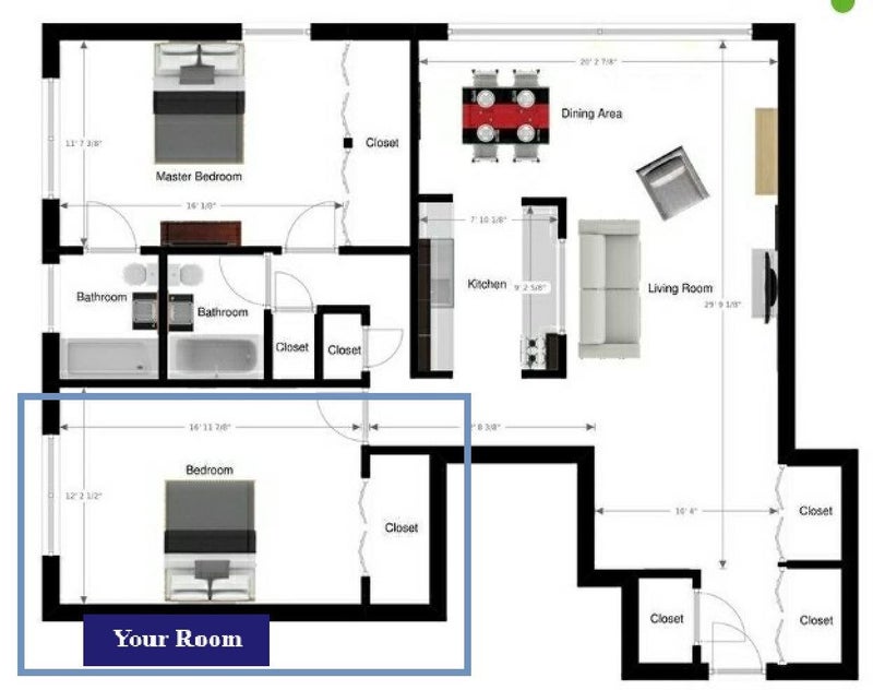 'Reduced Price: room in 201 Building on Saint Paul' Room to Rent from ...