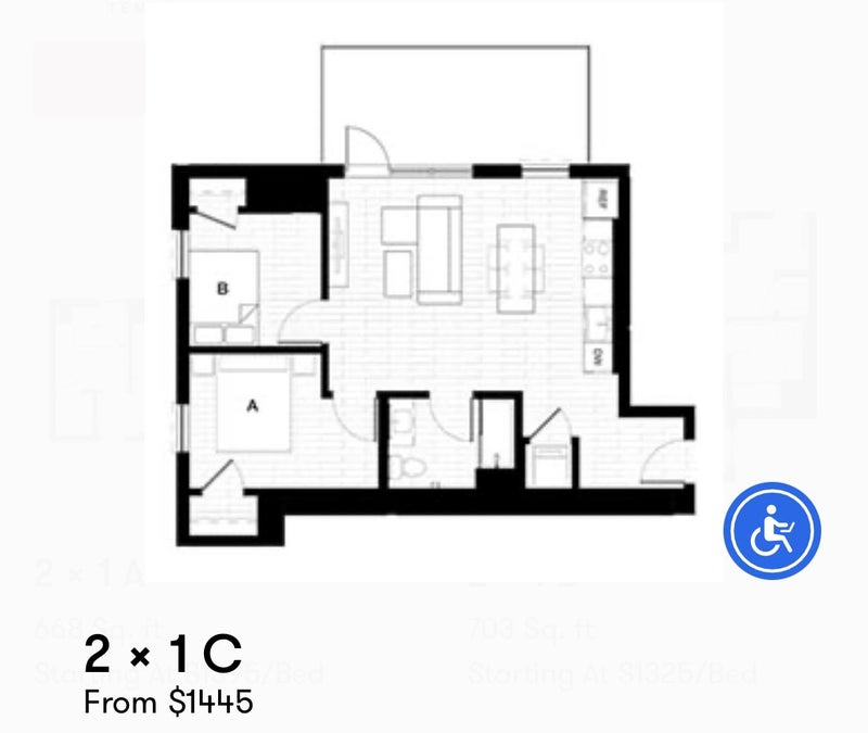 'Oliv Tempe Apartment Lease Transfer - 2 Bed 1 Bath' Room to Rent from ...